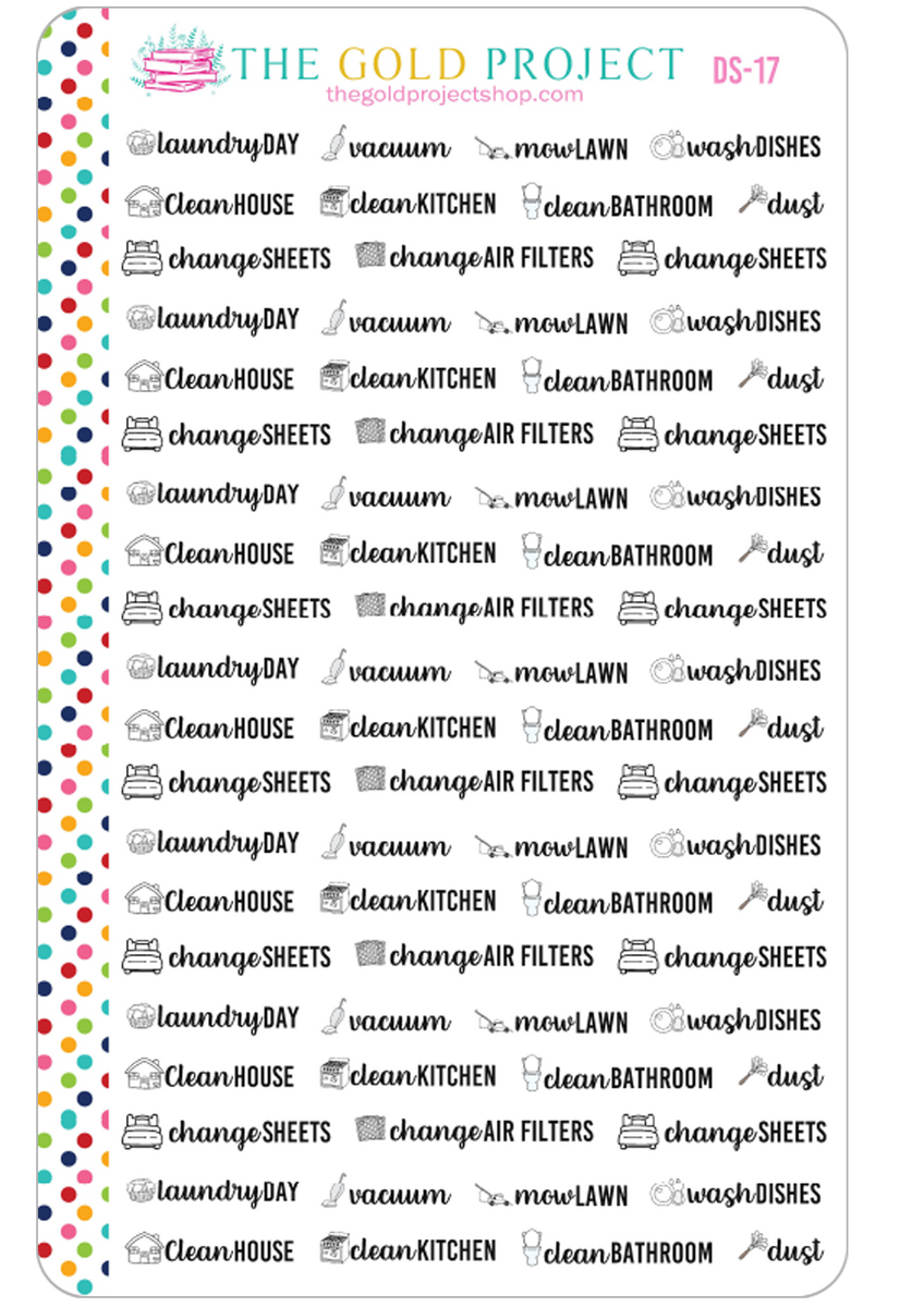 Household Chores Deco Scripts – The Gold Project