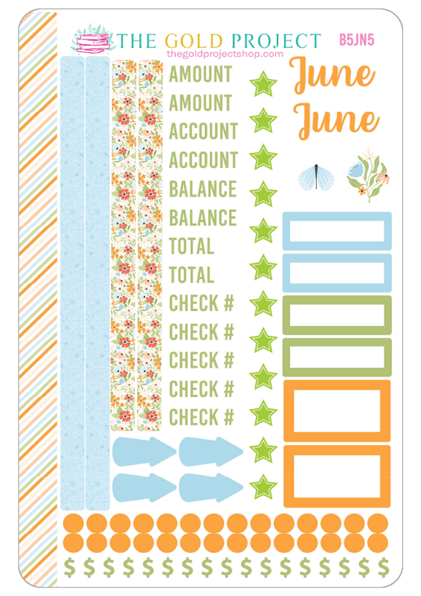 June Bill Tracker 5 Stickers – The Gold Project