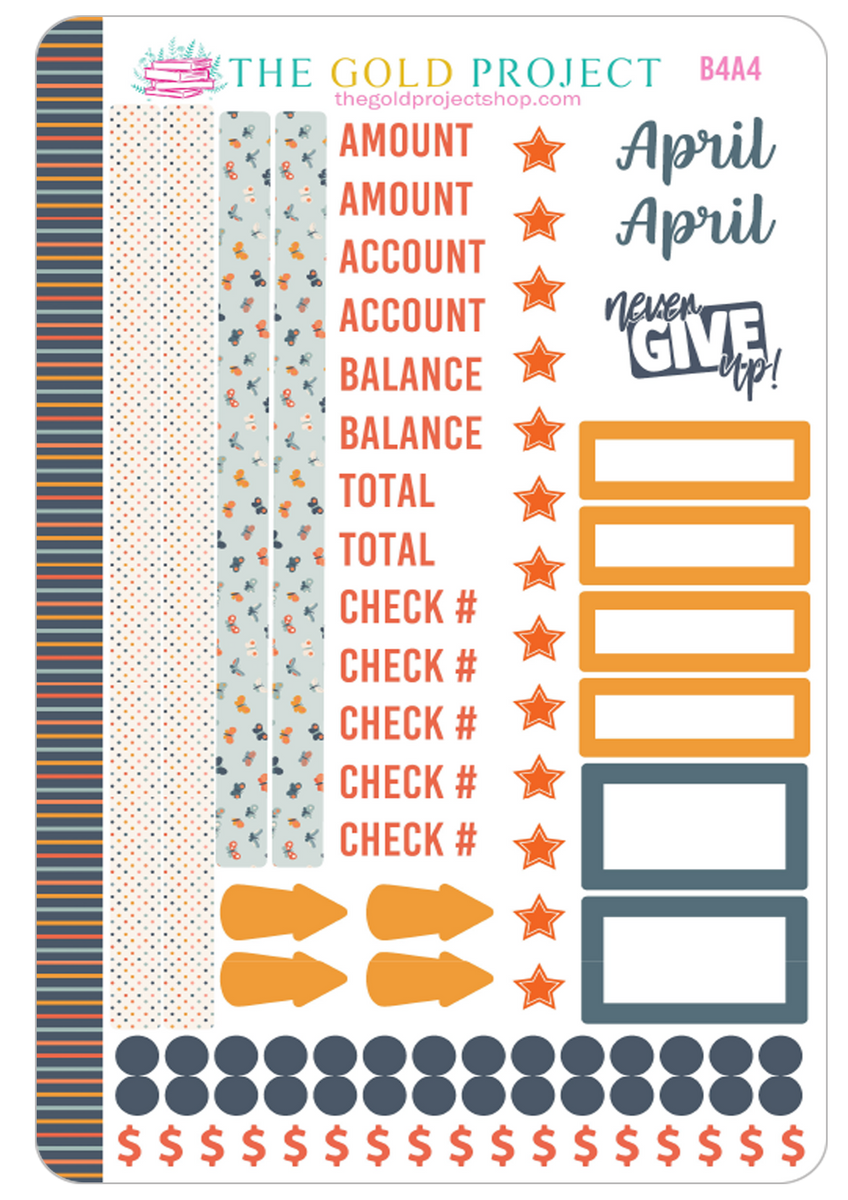 April Bill Tracker 4 Stickers – The Gold Project