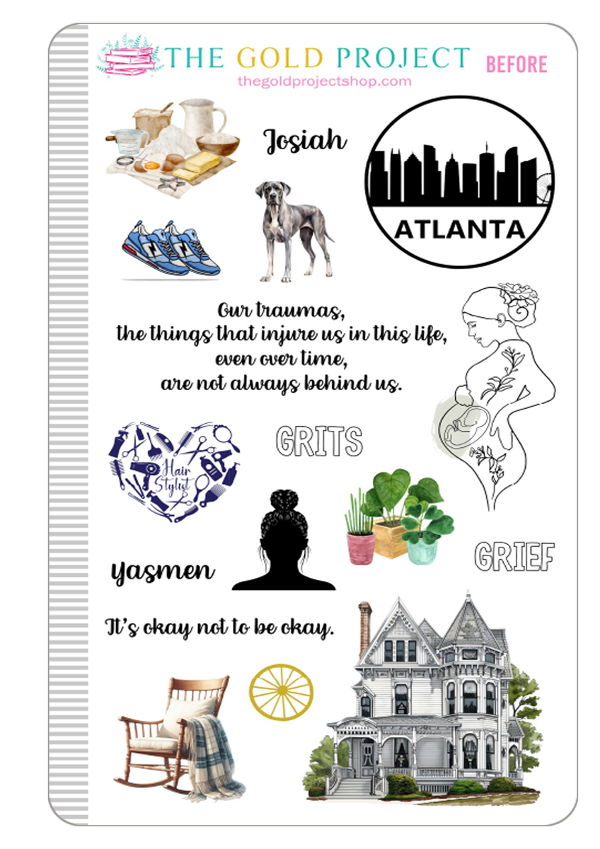 Before I Let Go Book Deco – The Gold Project