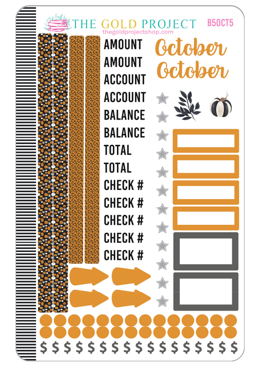 October Bill Tracker 5 Stickers – The Gold Project