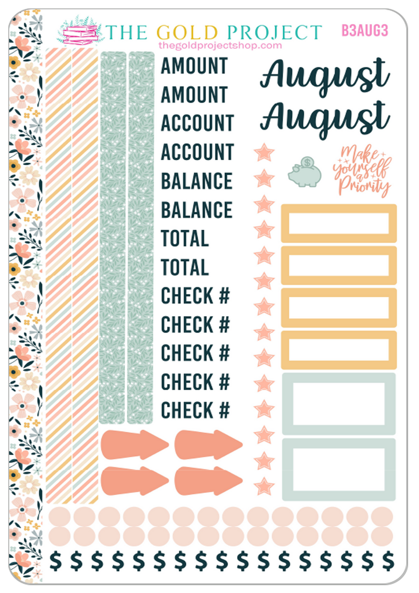 August Bill Tracker 3 Stickers – The Gold Project