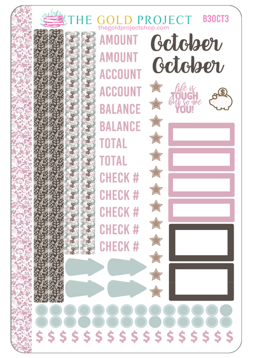 October Bill Tracker 3 Stickers – The Gold Project
