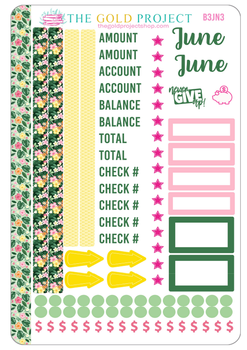 June Bill Tracker 3 Stickers – The Gold Project