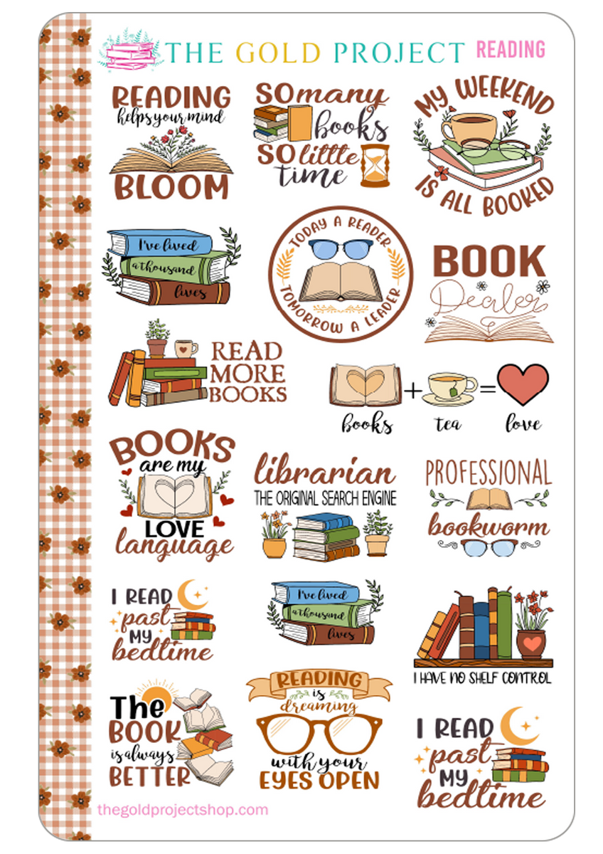 Reading or Book Quote Deco – The Gold Project